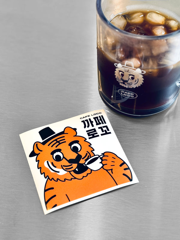 Pegatina de Ho-rang grande trasparente – Cafe Loco Coffee LAB